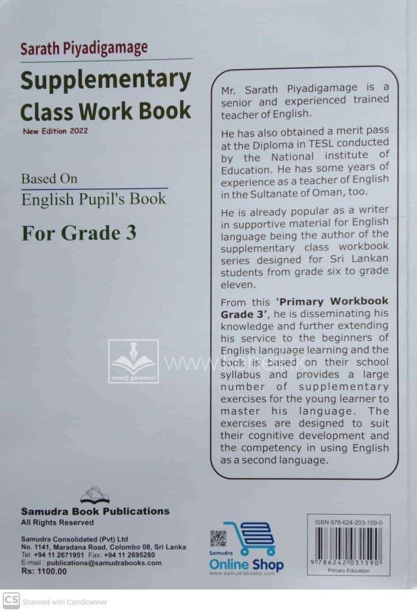 Supplementary class work book -grade-3 – Keheli.lk